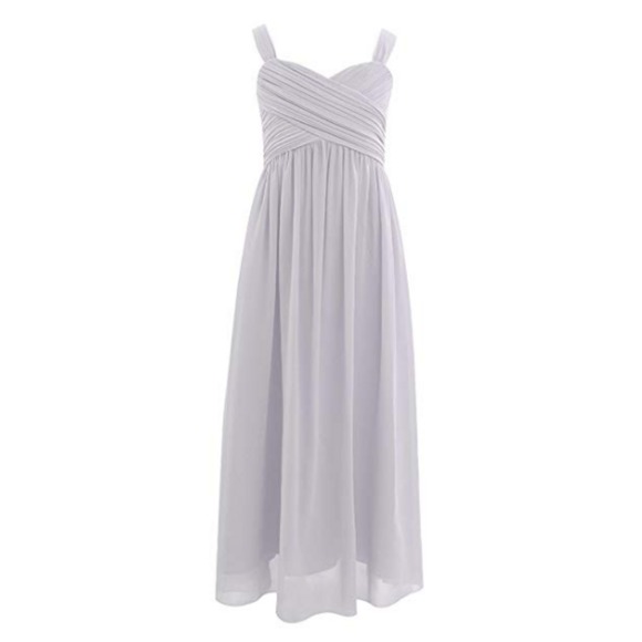 Iefiel | Dresses | Iefiel Bridesmaid Gray Chiffon Dress Wedding Gown ...